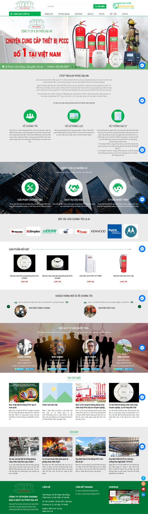 Mẫu 298 - Mẫu web hệ thống pccc, camera, điện nước, vật tư, cơ khí ...
